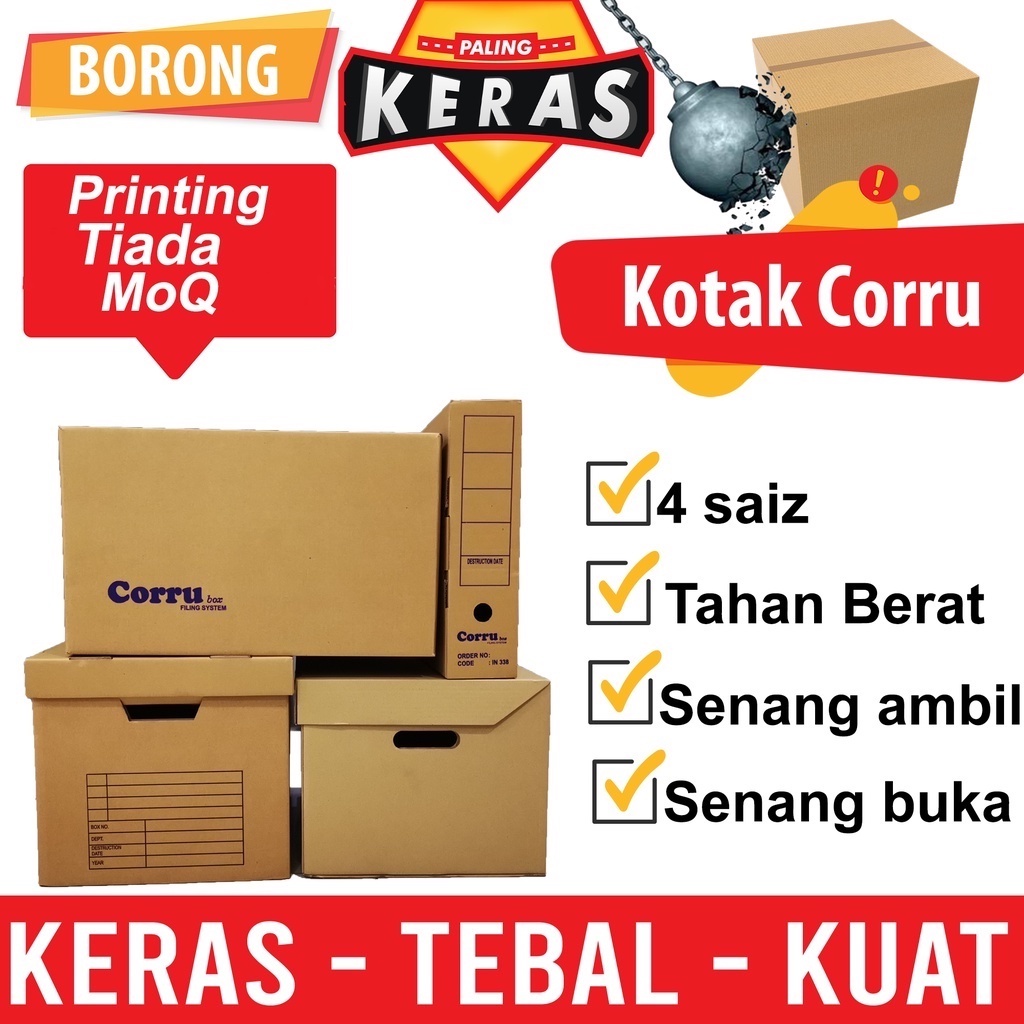 PalingKeras-Kotak Simpan Barang Corru Box Small Medium Big Easy to Open Close Harga Borong ...