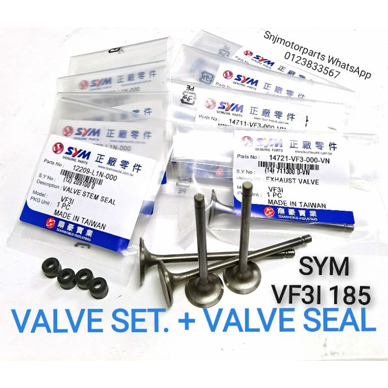 SYM VF3I 185 VF3 VALVE SET IN EX + VALVE SEAL SET | Shopee Malaysia