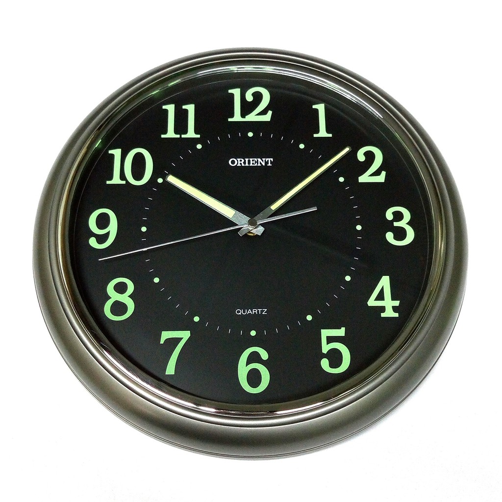 Orient OD176 Japan Quartz Luminous Wall Clock- Black Dial (Metallic ...