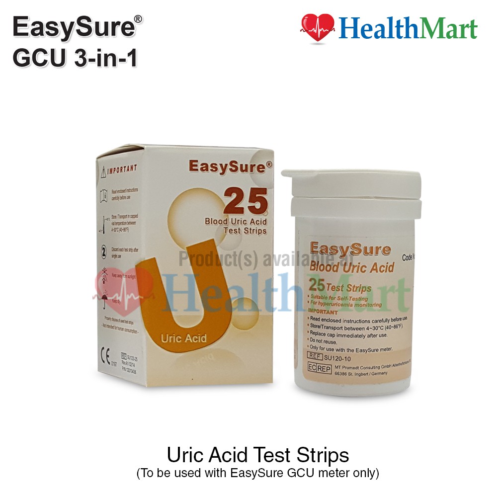EasySure GCU 3in1 Glucose, Cholesterol & Uric Acid Monitor System -KKM Approved | Shopee Malaysia