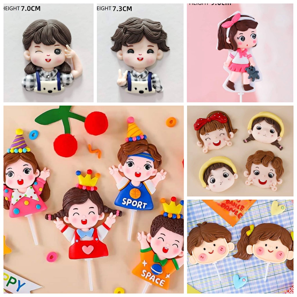 Baby Cake Topper Little Girl Cake Topper Little Boy Cake Topper 宝宝蛋糕装饰 ...