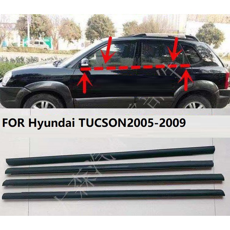 Hyundai TUCSON 2005-2009 Weatherstrip Window Sealing, Window Molding ...