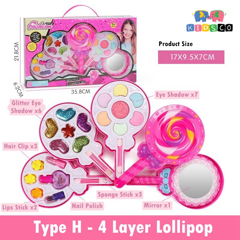 🔥LOCALSTOCK🔥 Mainan Solek Mainan Mekap Kids Pretend Play Makeup ...