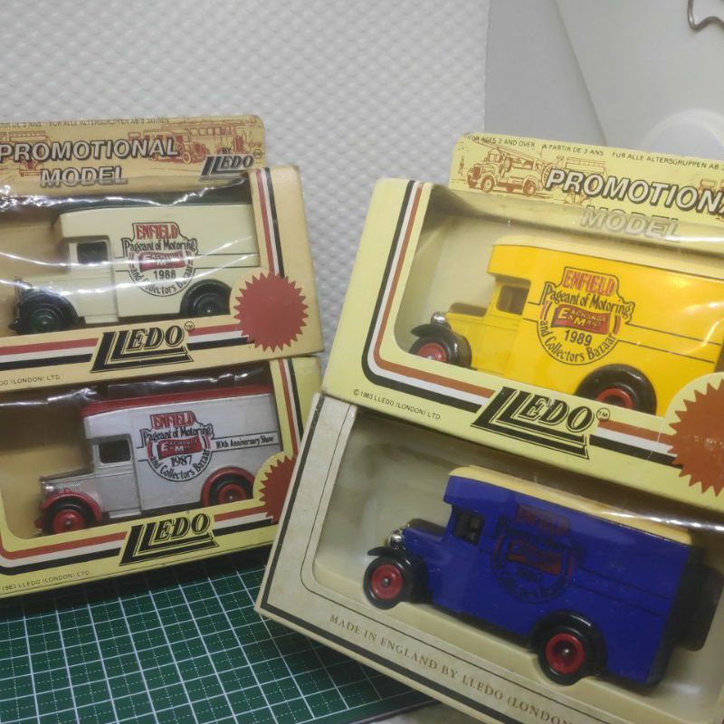 8- Lledo Promotional Models, Set Of 4 Enfield Pageant Of Motoring And ...