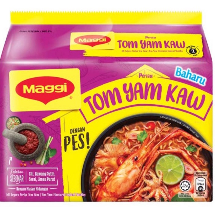 MAGGI INSTANT NOODLES UDANG PEDAS UTARA/TOMYAM KAW (5 PCS) | Shopee ...