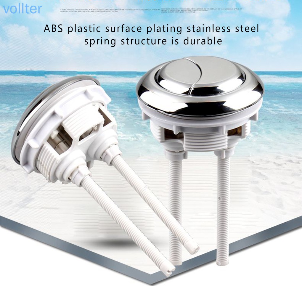 【VOLL】 2pcs Universal Round Dual Type Push Toilet Flush Button WC Flush ...