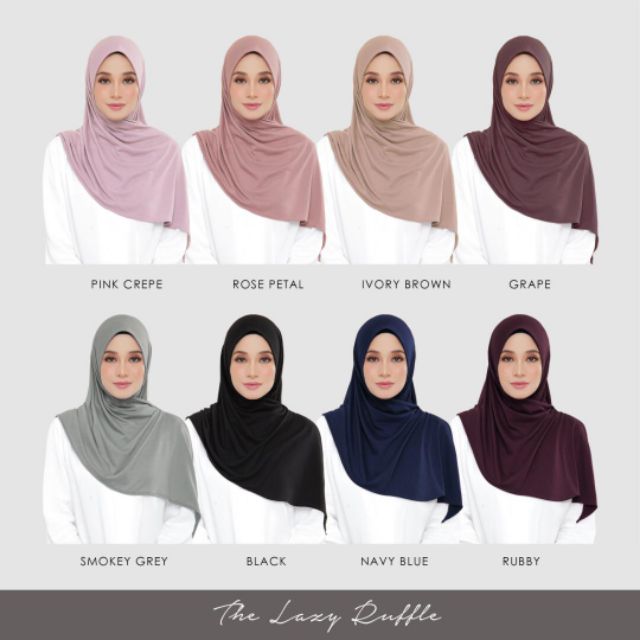 The Ruffle Lazy #LazyRuffle - TudungRuffle (NEW COLORS) | Shopee Malaysia