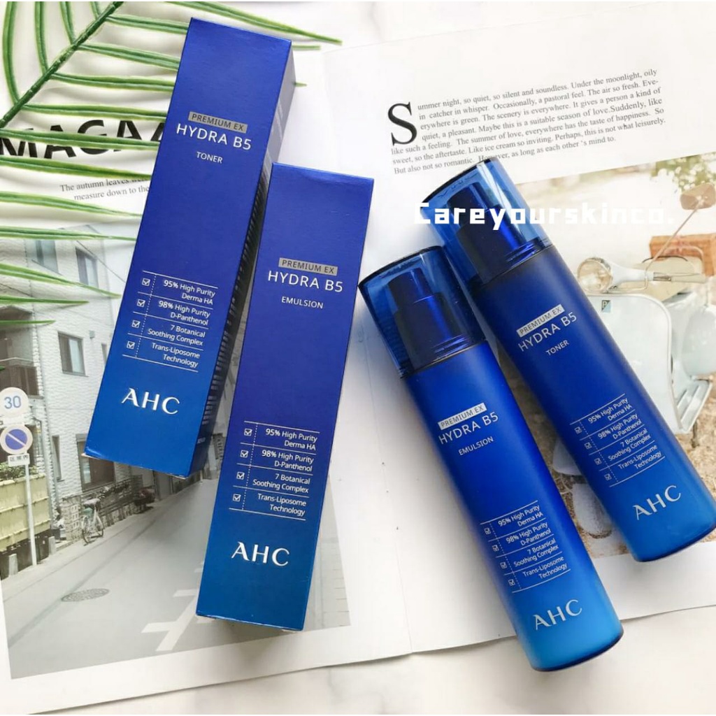 现货免运！AHC Premium Ex Hydra B5 Toner140ml / Emulsion 140ml 韩国AHC玻尿酸 B5化妆水/乳液 | Shopee Malaysia