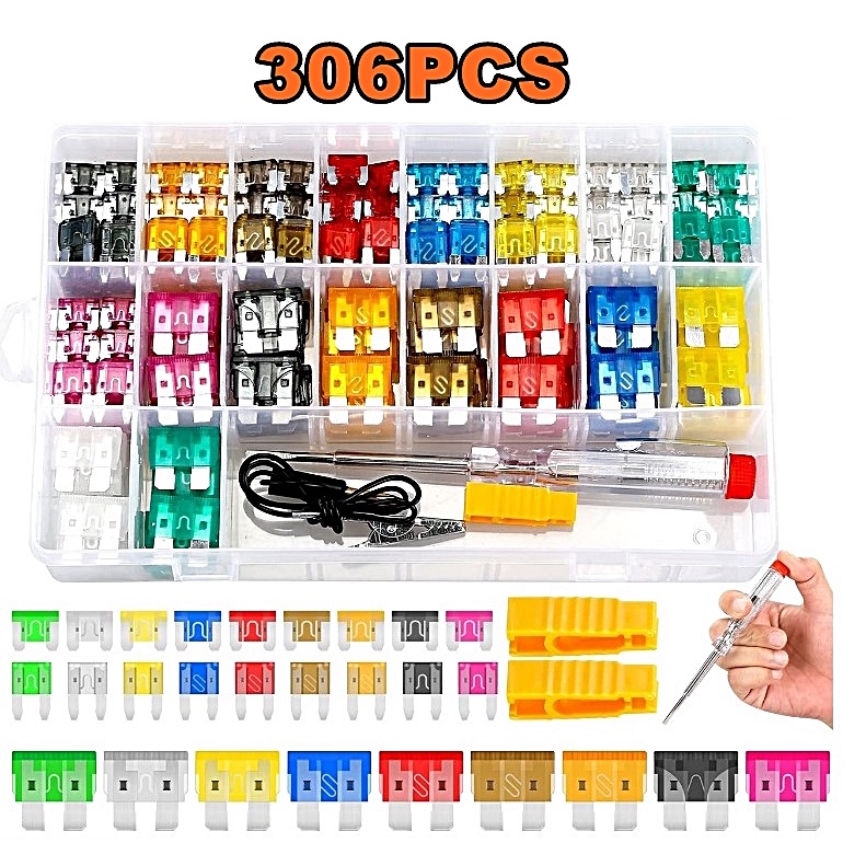 306pcs Fius Kereta Car Fuse Motorcycle Fuse Mini Fuse Standard Fuse Low ...