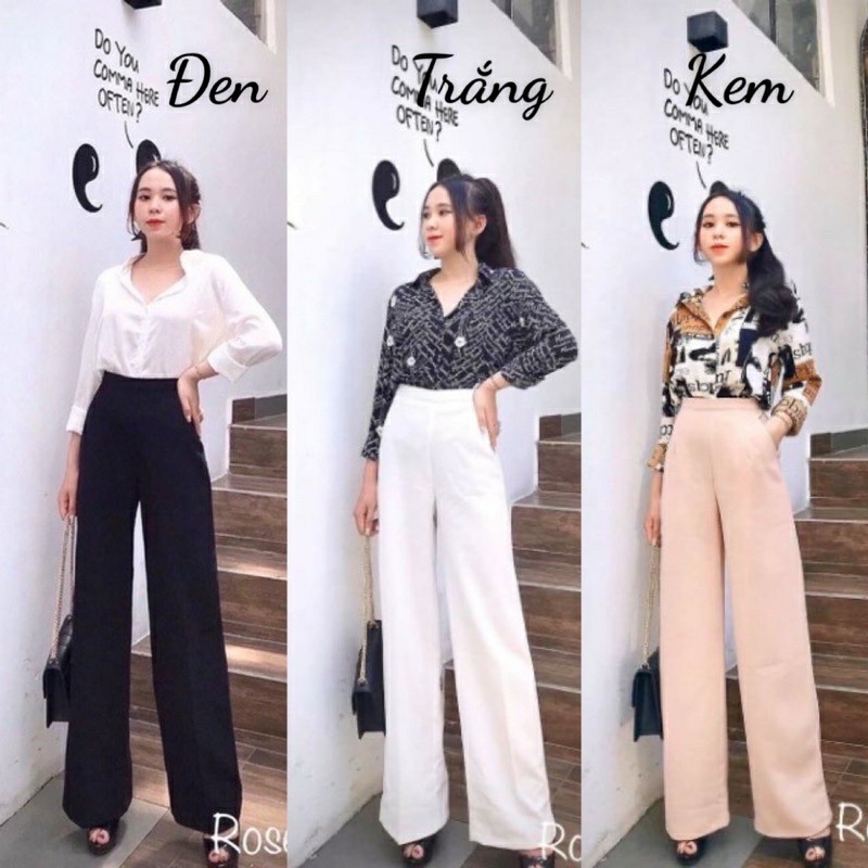WIDE-LET rib-lock pants High waist Culotes down pants - High quality ...