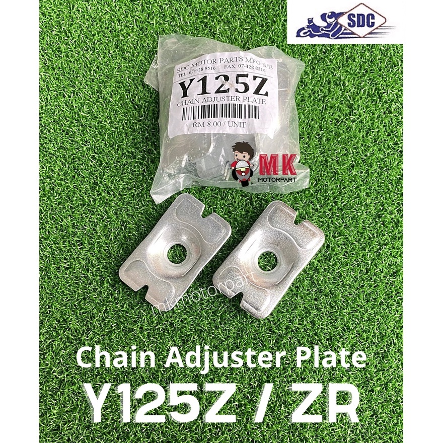 (2Pcs) PLATE Chain Adjuster Yamaha Y125z / 125z / Y125 / 125zR / Y125zR ...