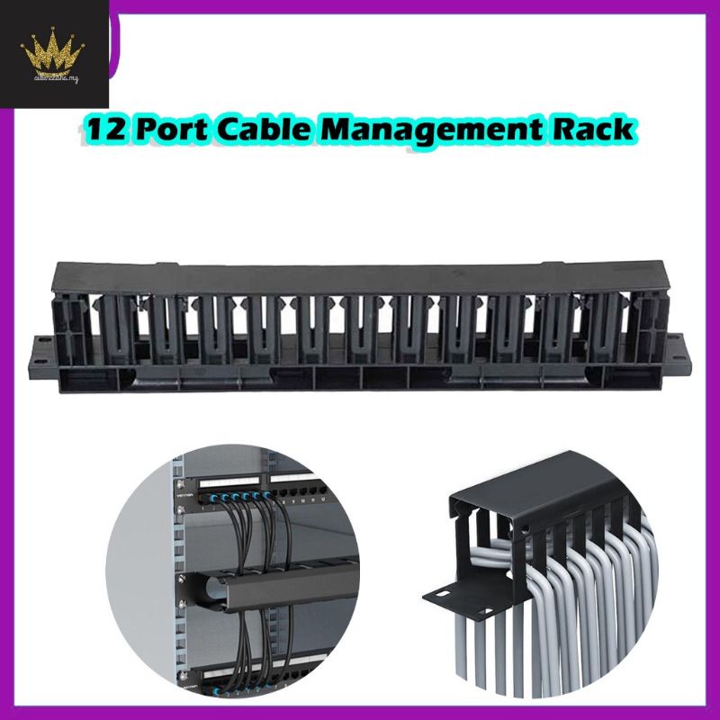 1U Cable Management Panel for Equipment Server Rack 1U Cable Management ...