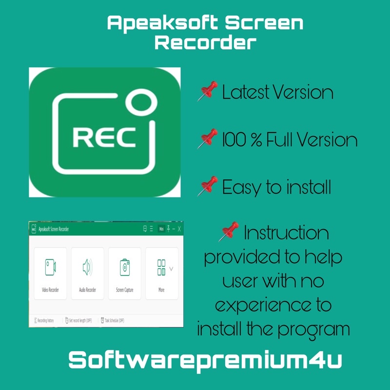 Apeaksoft Screen Recorder | Shopee Malaysia