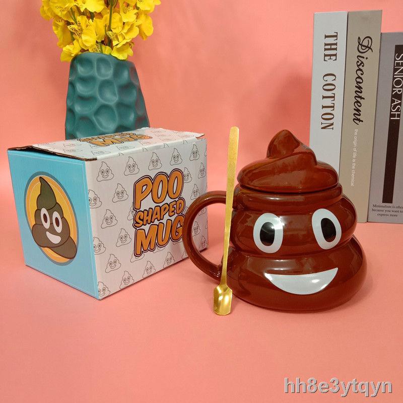 Creative and funny poop ceramic water cup, weird spoof, tricky bowl ...