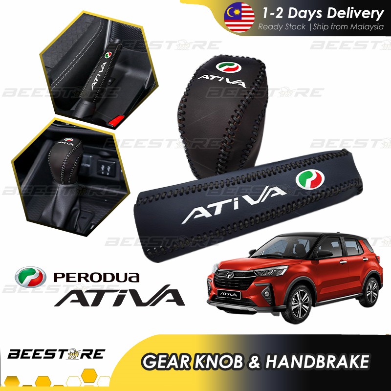 Perodua ATIVA 2021 Genuine Leather Gear Knob Handbrake Cover Car ...