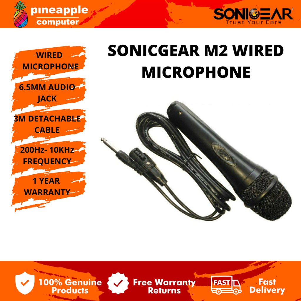SonicGear M2 Wired Microphone/ Mic (6.5mm) | Shopee Malaysia
