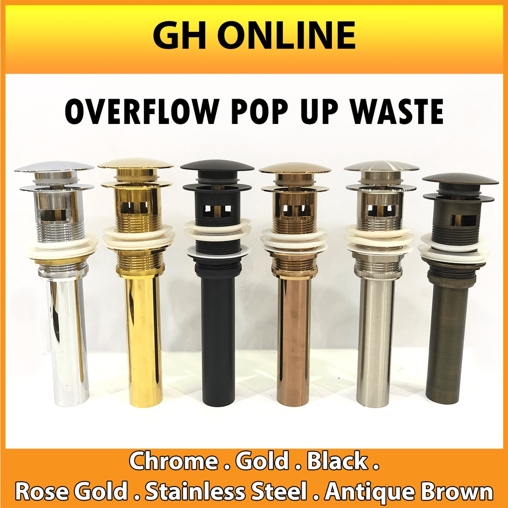 BASIN POP UP WASTE OVERFLOW READY STOCK | Shopee Malaysia