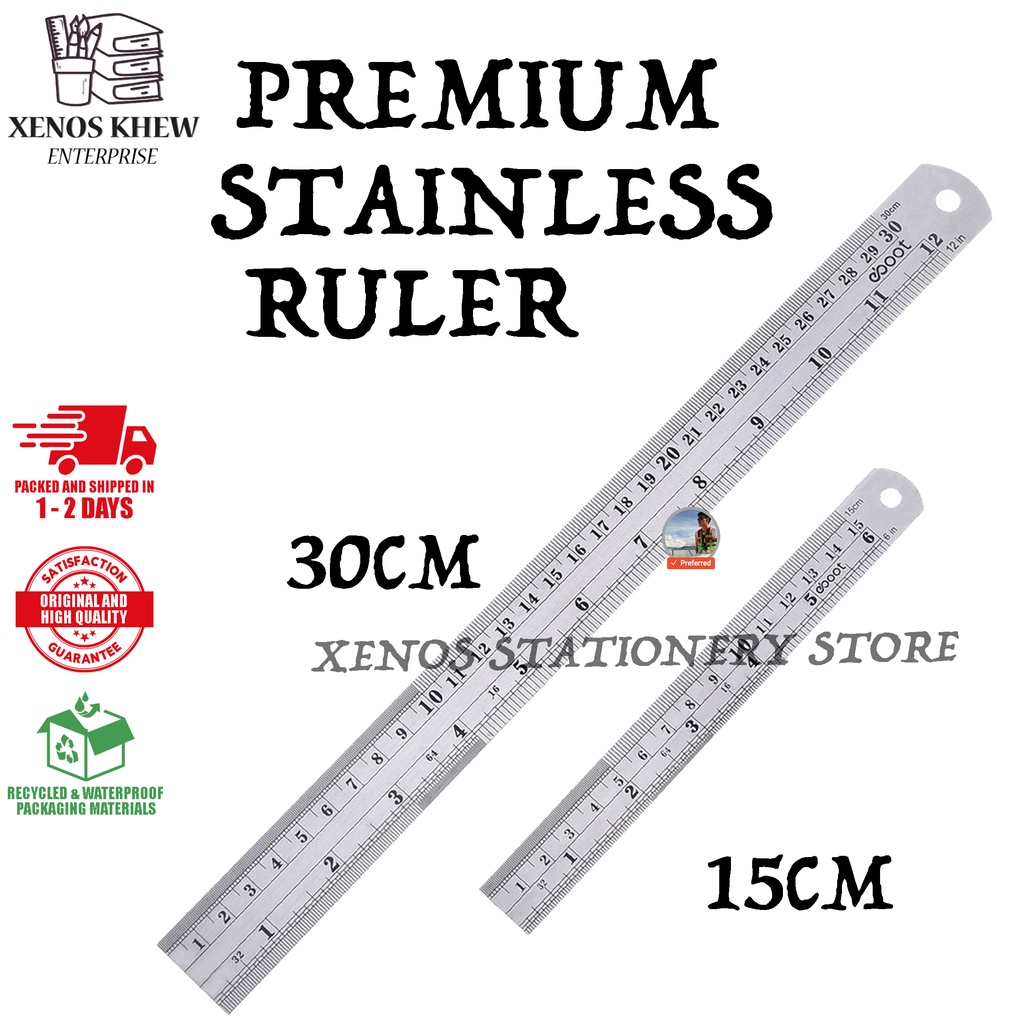 PREMIUM QUALITY STAINLESS STEEL RULER 24 INCH (READY STOCK) | Shopee ...