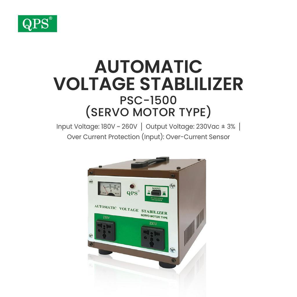 Penstabil Voltan Automatik QPS PSC-1500 (Jenis Motor Servo) QPS Automatic Voltage Stabilizer PSC ...