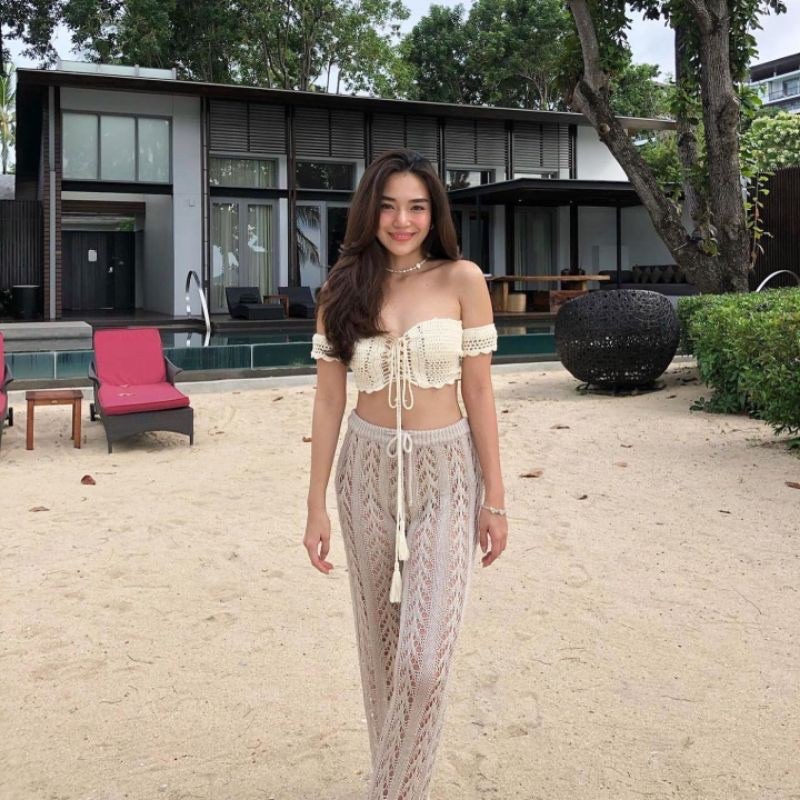 MesubShop Crocheted Pants Silk Pattern Very Soft Not Biased Crochet K403B | Shopee Malaysia