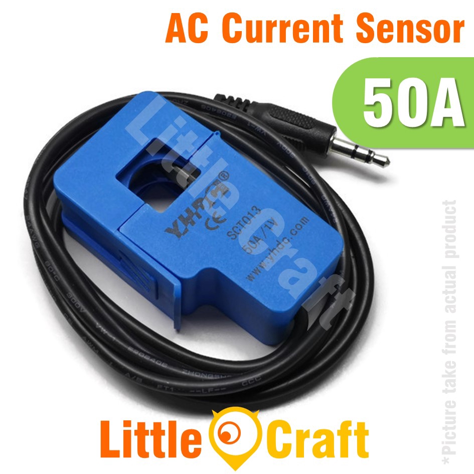 SCT-013 50A Non-Invasive AC Current Sensor Clamp Sensor | Shopee Malaysia
