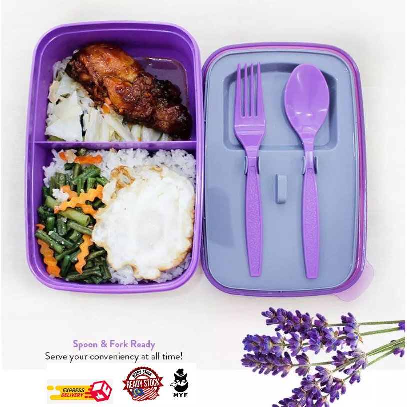 Elianware Spoon and Fork BPA FREE Plastic Food Container with ...