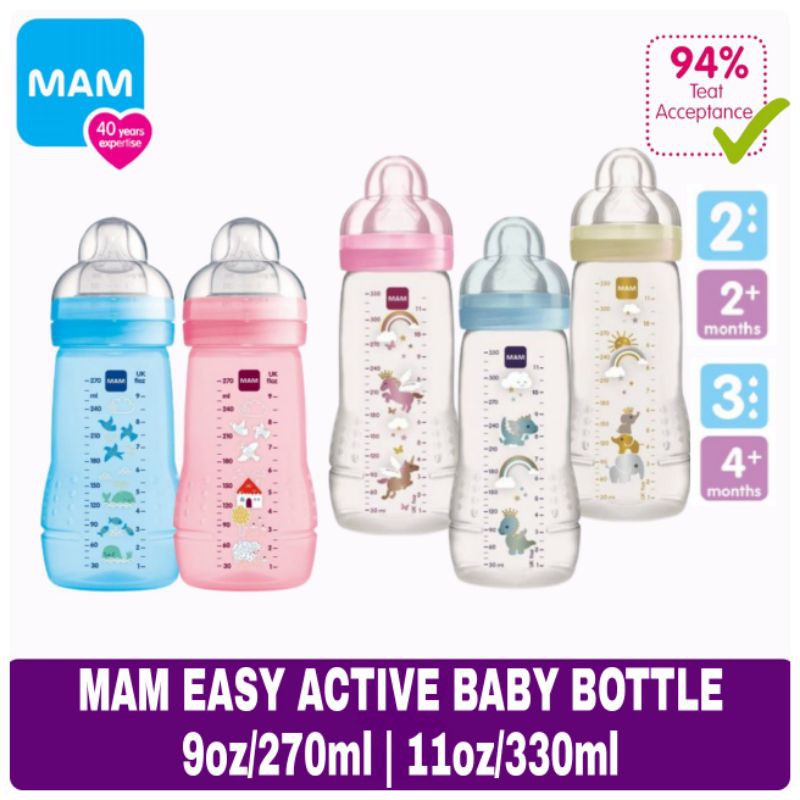 MAM EASY ACTIVE BOTOL SUSU BAYI (270ml/9oz || 330ml/11oz) | Shopee Malaysia