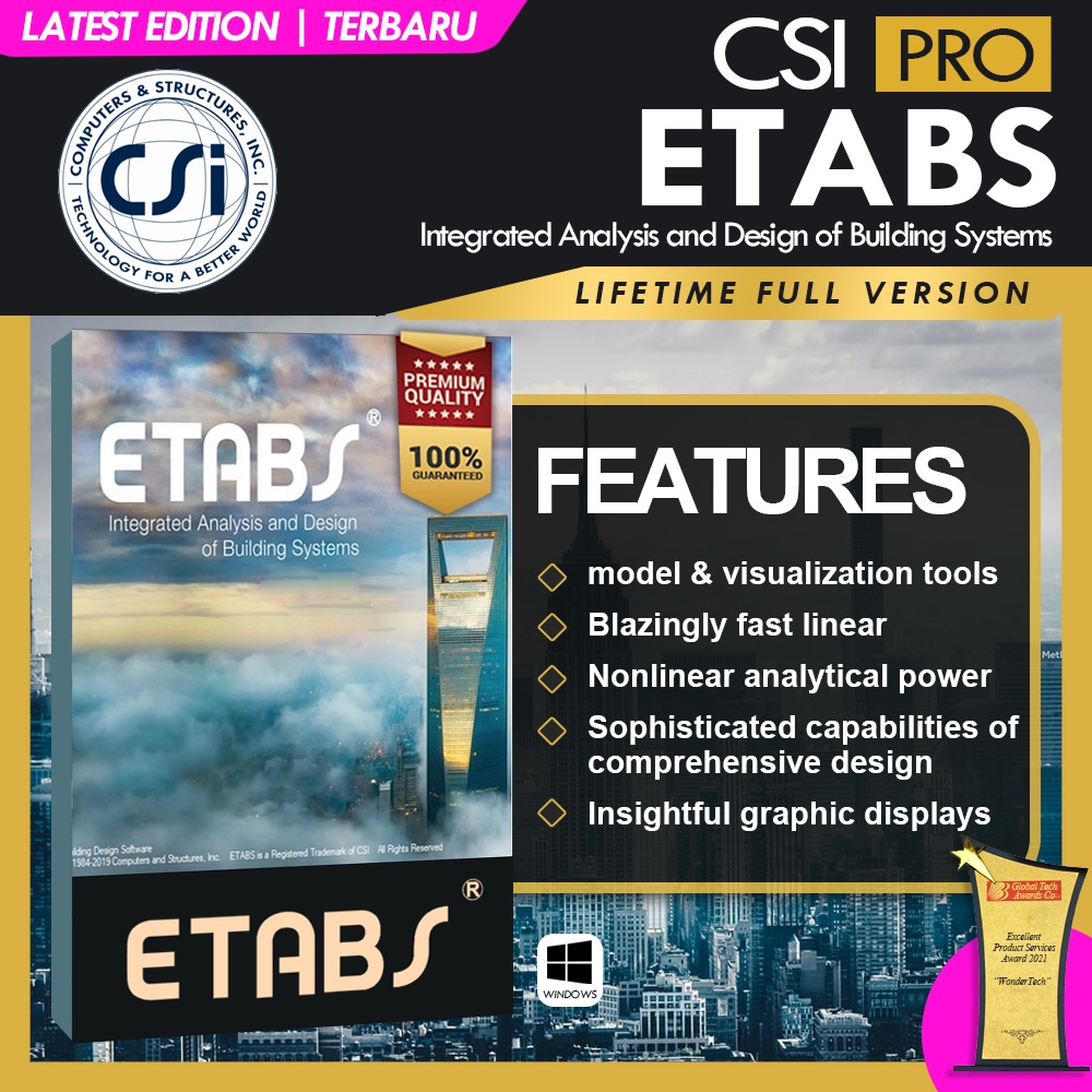 CSI ETABS Ultimate v22.3 2024 for Windows PC 🔥 Latest Updated 🔥 Full ...