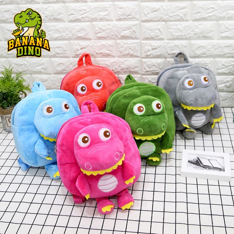 Dinosaur Cute Fluffy Children Bag beg sekolah kanak-kanak kids backpack ...