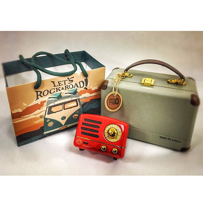 Mini Portable Red Vintage Retro Radio Wit Bluetooth Speaker AUX Output ...