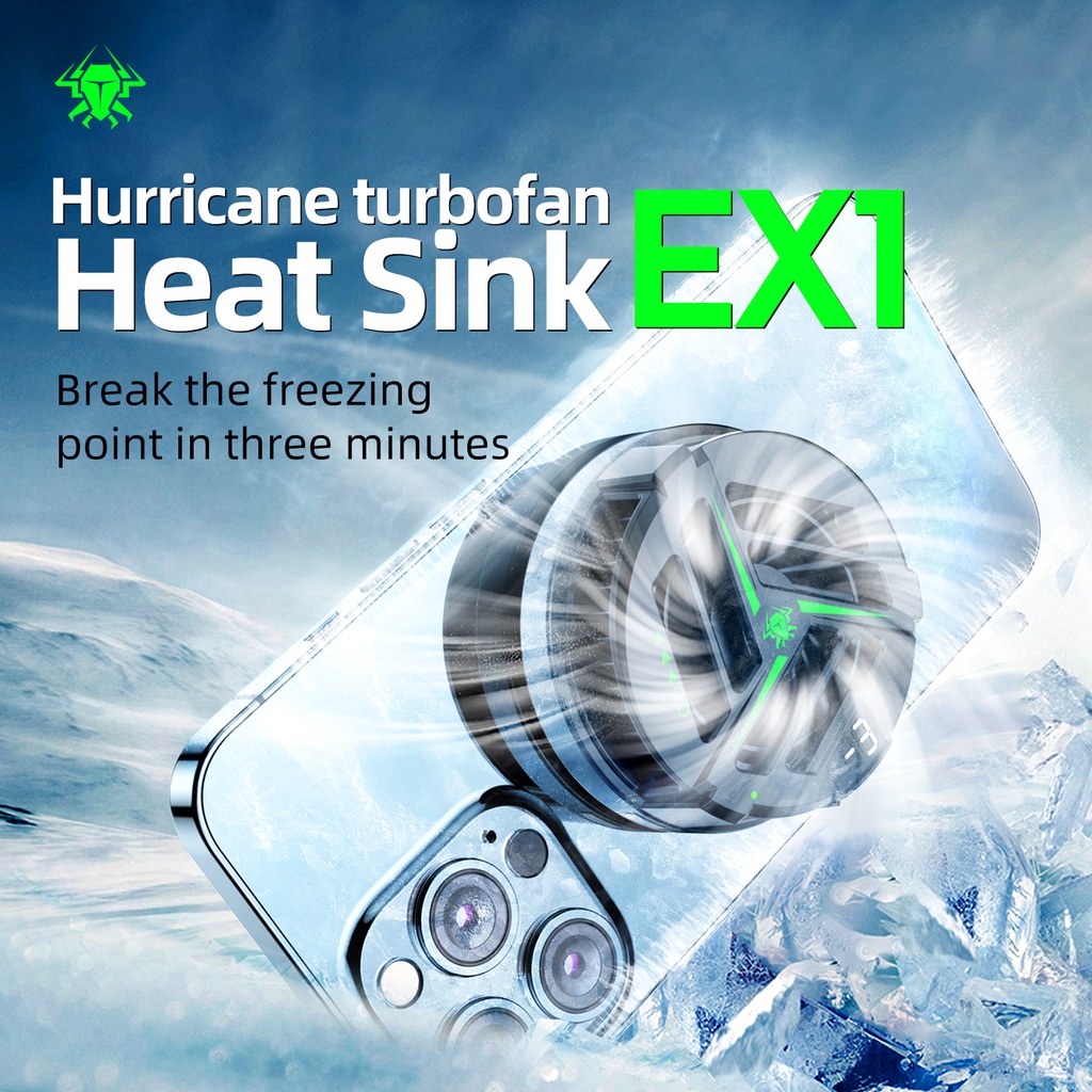 Plextone EX1 Pro Mobile Phone USB Cooling Turbo Fan Magnetic & Clip Fan ...