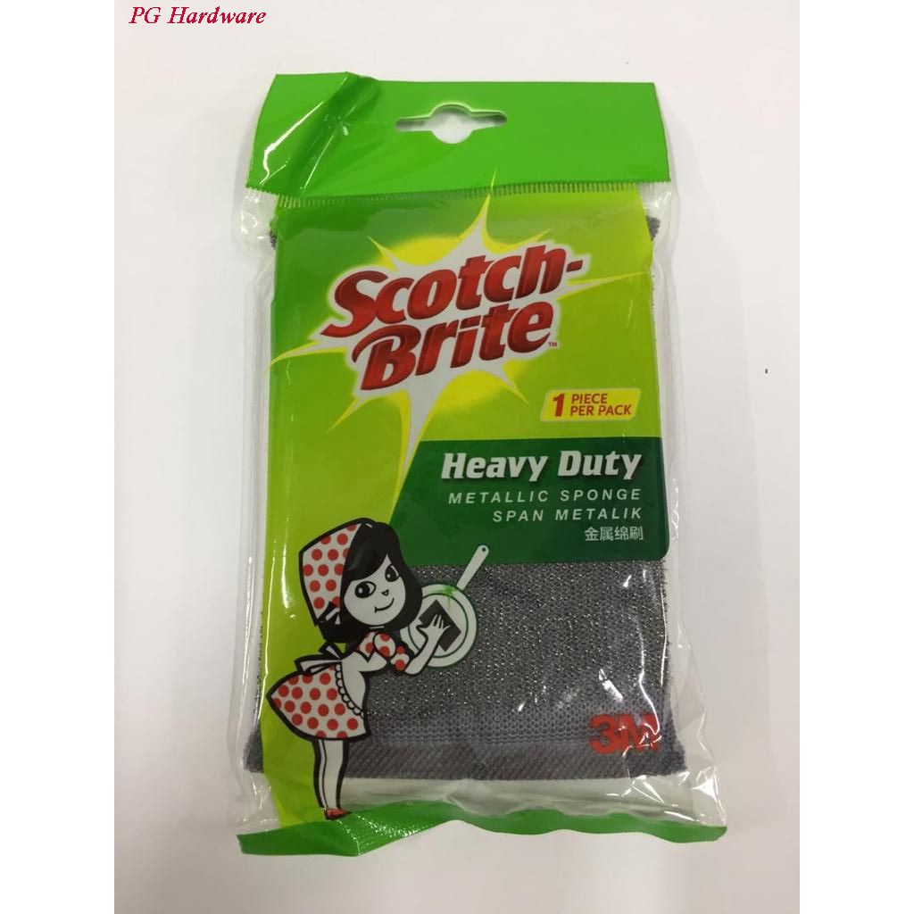 SCOTCH BRITE H/Duty Metallic Sponge ( 1pc/Pack ) | Shopee Malaysia