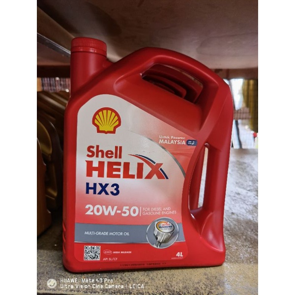 (UNTUK PASARAN MALAYSIA) SHELL 20w50 4L HX3 untuk PASARAN MALAYSIA ...