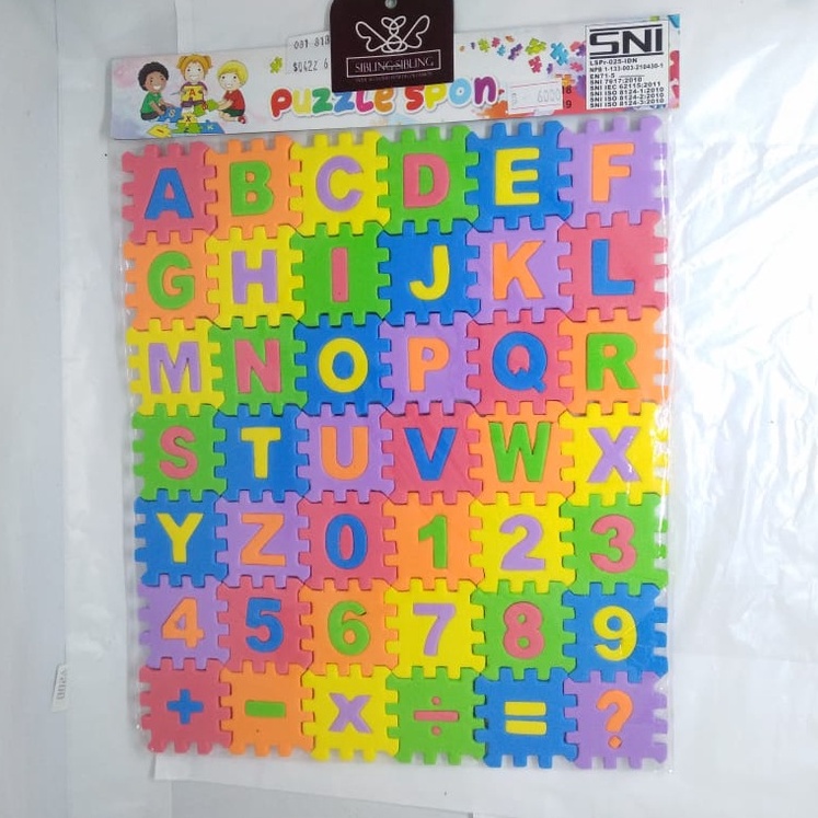 Educational Toys For Kids Puzzle Material Sponge Numbers And Letters ...