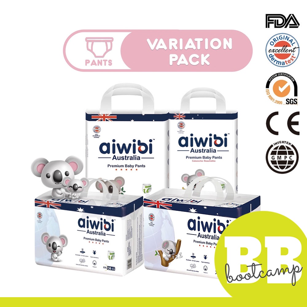 Aiwibi Premium Ultra Slim Pants Diapers - Chlorine Free Large Pack M48 ...
