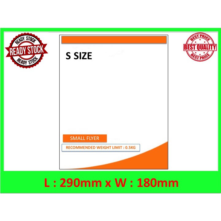 READY STOCK 50Pcs Copy Pos Laju Flyers S SIZE 256mm x 180mm With Pocket ...