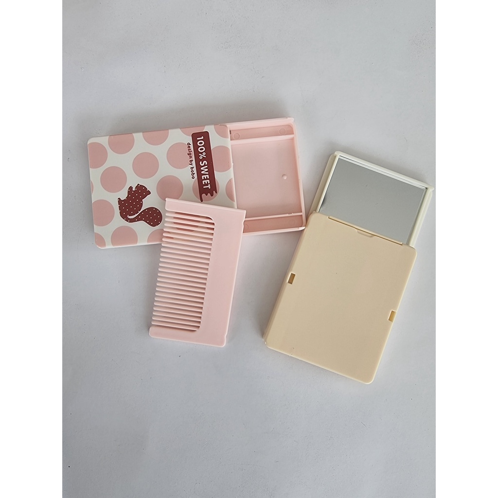 ( Random ) 885X Cute Cartoon cute sliding portable vanity mirror with ...