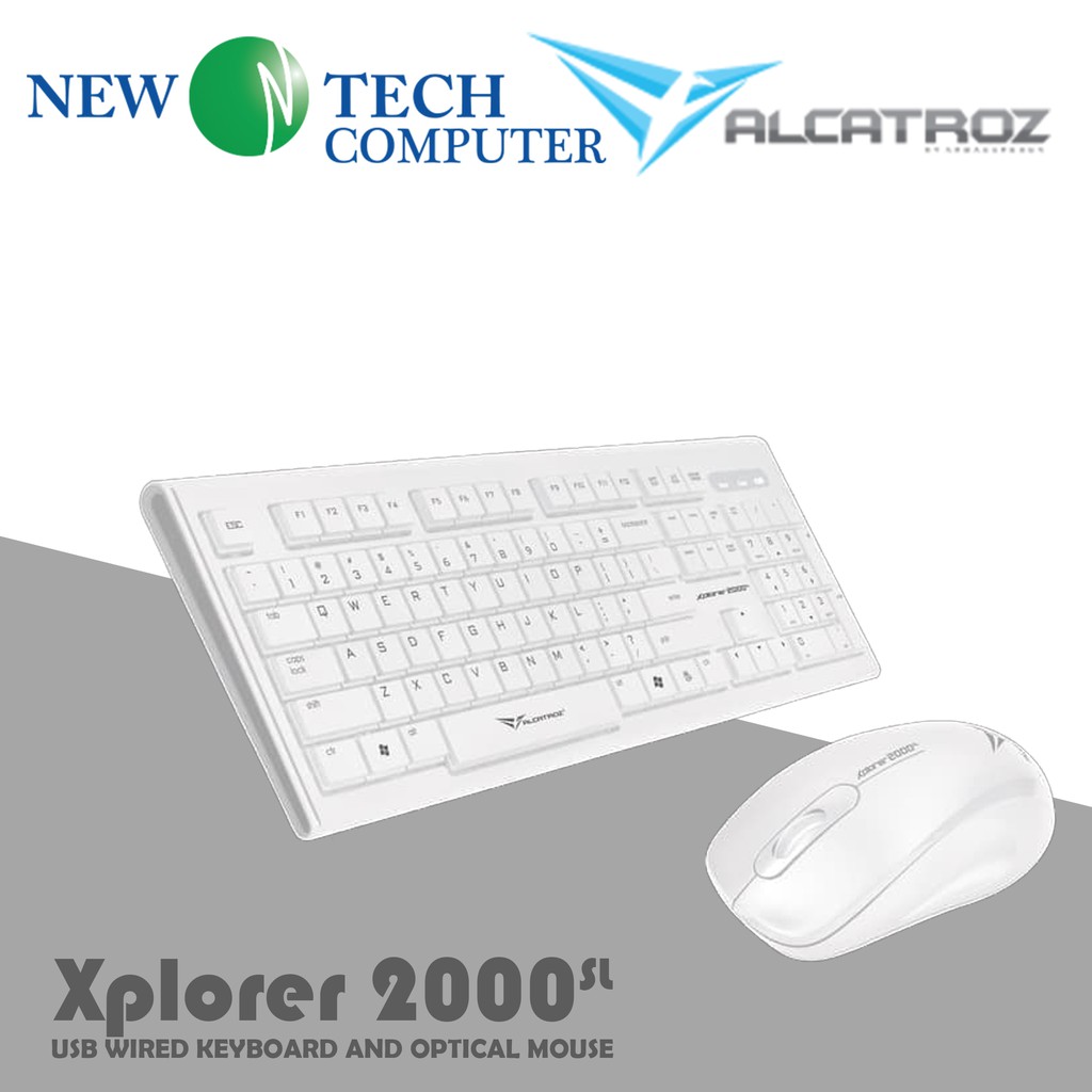 Alcatroz Xplorer 2000SL USB Wired Keyboard And Optical Mouse | Shopee ...