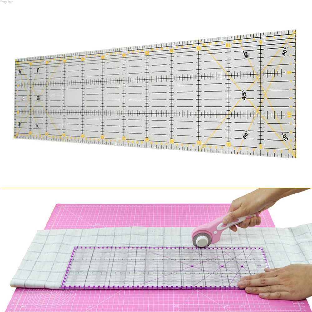 Limy Sewing Quilter Patchwork Rectangular Quilting Cutting Ruler Craft ...