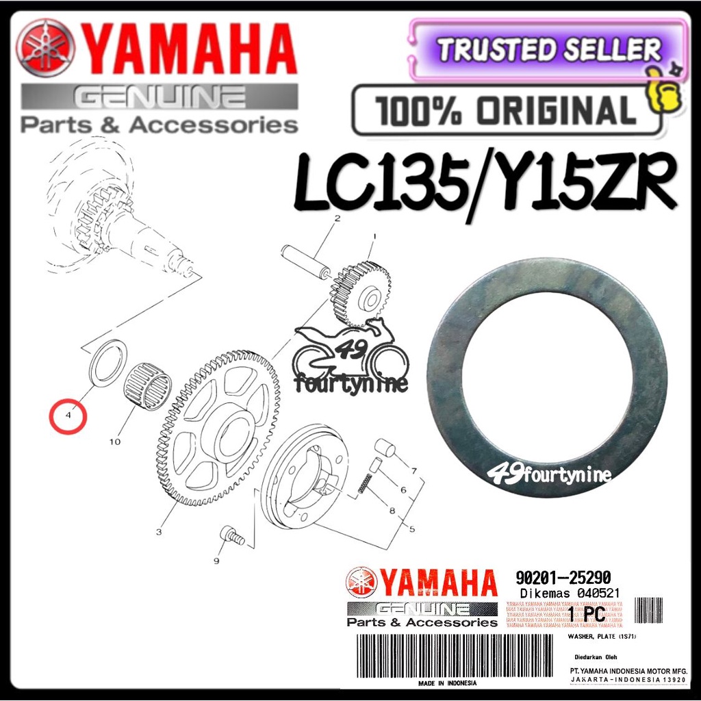 100% ORIGINAL Y16 Y16ZR Y15 Y15ZR FZ150 LC135 4S LC5S LC135 5SPEED ...