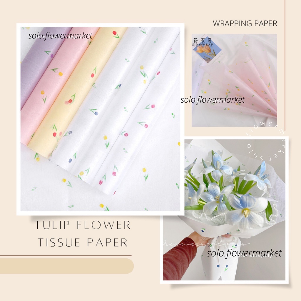 TULIP FLOWER TISSUE PAPER TISSUE PAPER TULIP MOTIF MOTKOREAN TISSUE ...