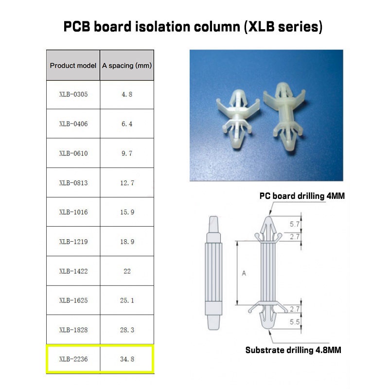 PCB board isolation column XLB series circuit board bracket fixed ...
