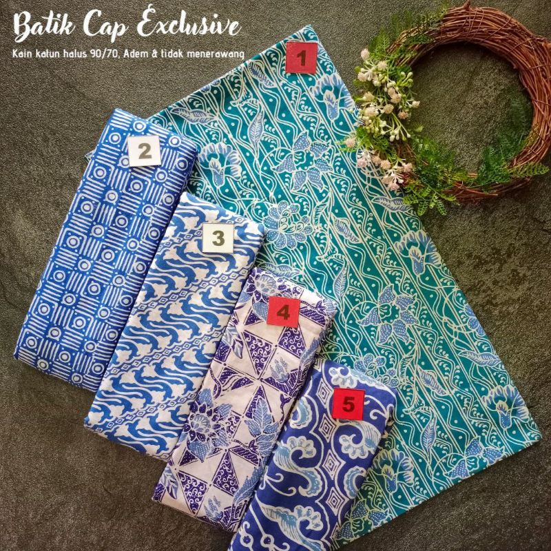 Batik Fabric CAP Smooth Cotton Blue part 2 Fabric Uniform Teacher BATIK ...