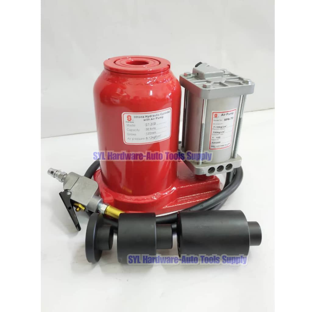 SUNRUN Air Bottle Jack HYDRAULIC CYLINDER With AIR PUMP 30TON TAIWAN ...
