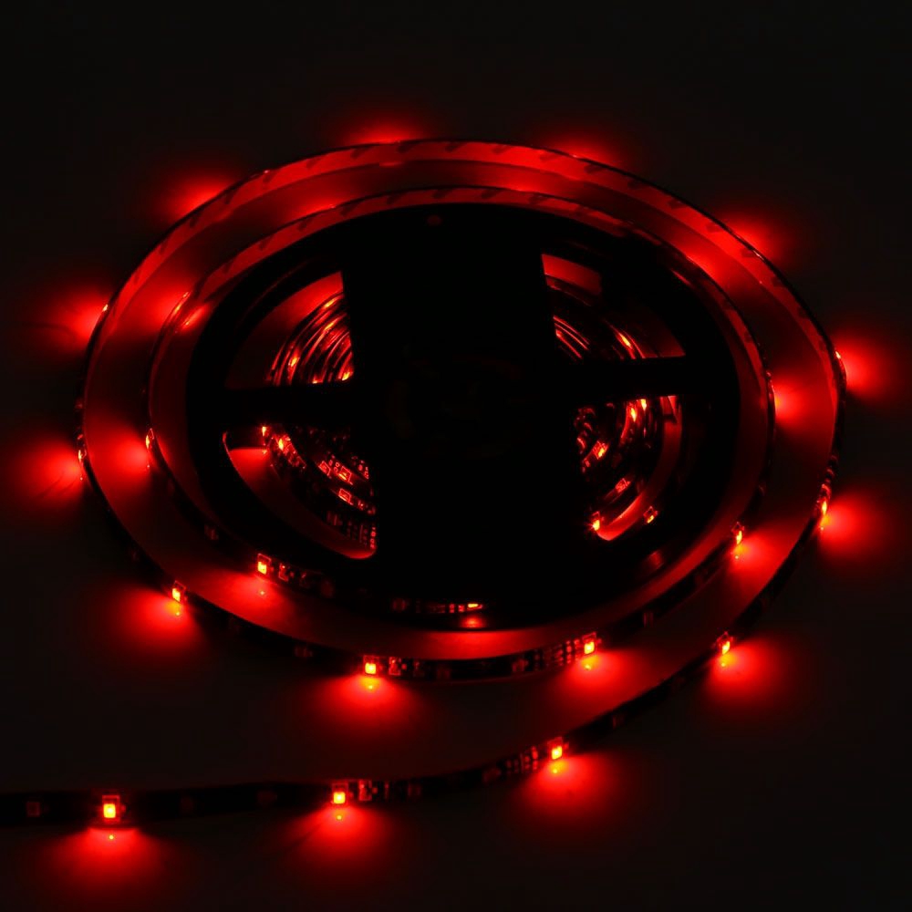 WATERPROOF FLEXIBLE LED STRIP LIGHT 5M DC 12V SMD 3528 (RED) | Shopee ...