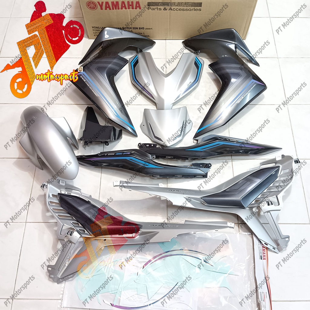 Yamaha Y16ZR Y16 Cover Set + Stripe Original Silver Gray 100% Original ...