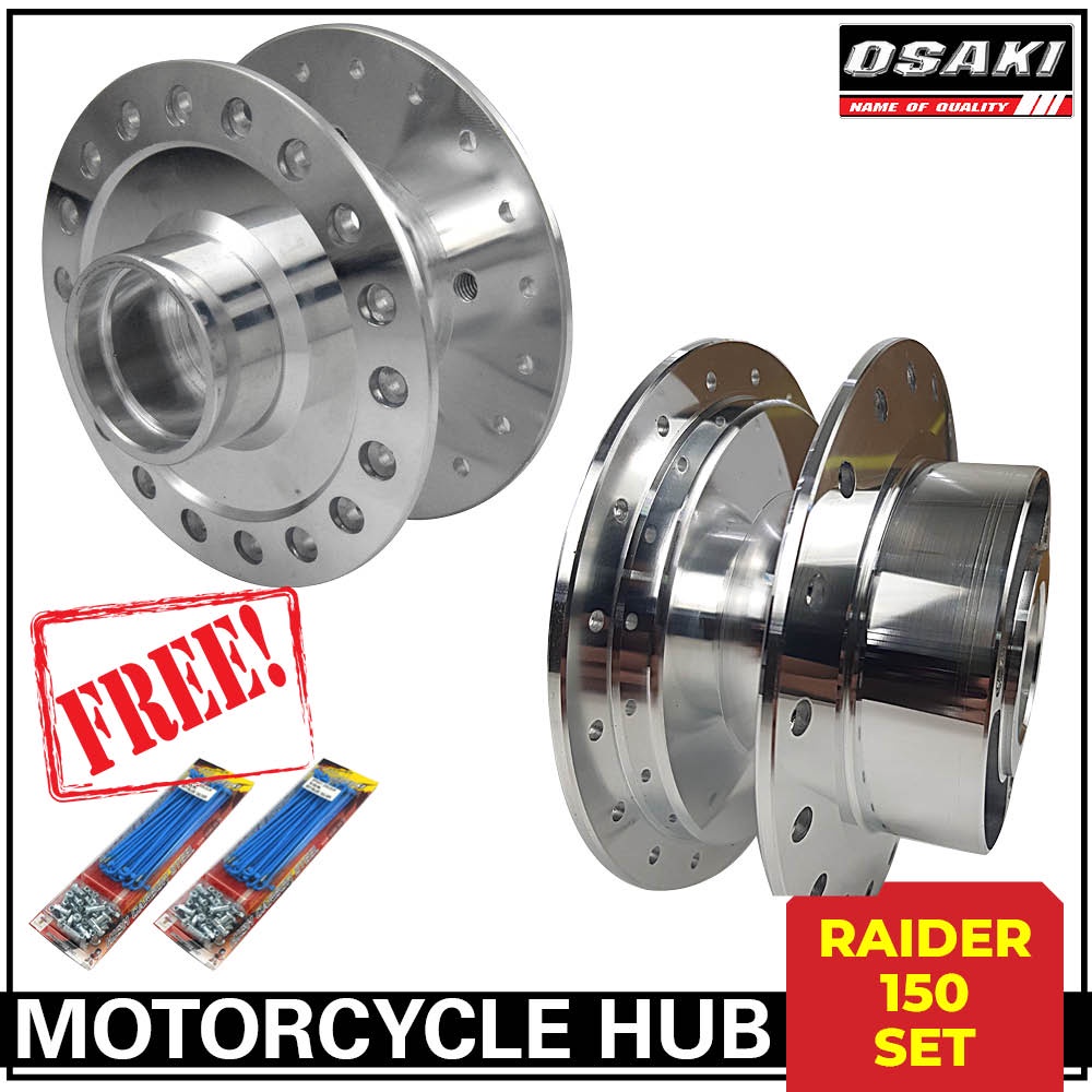 RAIDER 150, RAIDER 150 FI Osaki Mirror Chrome Hub (Hub Set / Front Hub ...