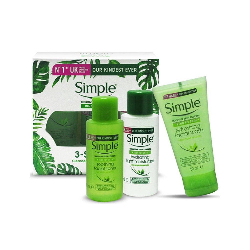 SIMPLE 3-STEP KIT (CLEANSER, TONER, MOISTURISER) | Shopee Malaysia