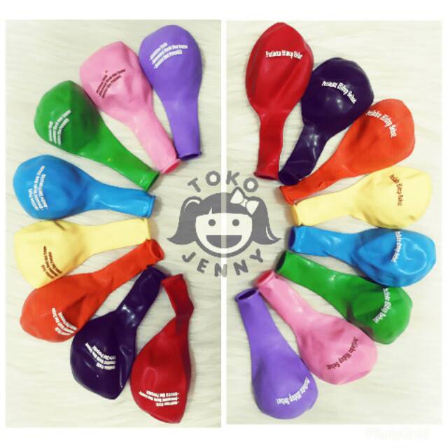 Custom Screen printing Balloon printing logo 2 Sides | Shopee Malaysia