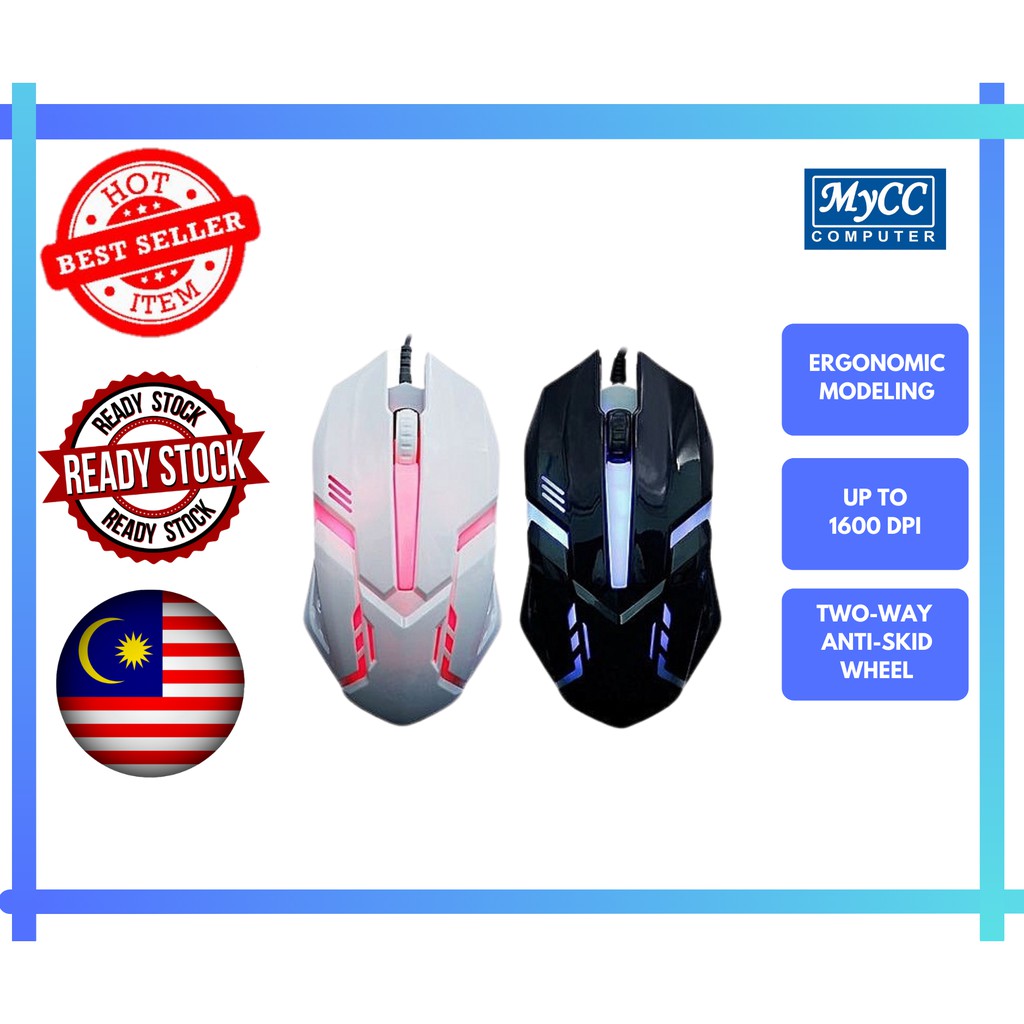 ZornWee GM02 USB Optical Gaming Mouse (Black) - MYCC | Shopee Malaysia